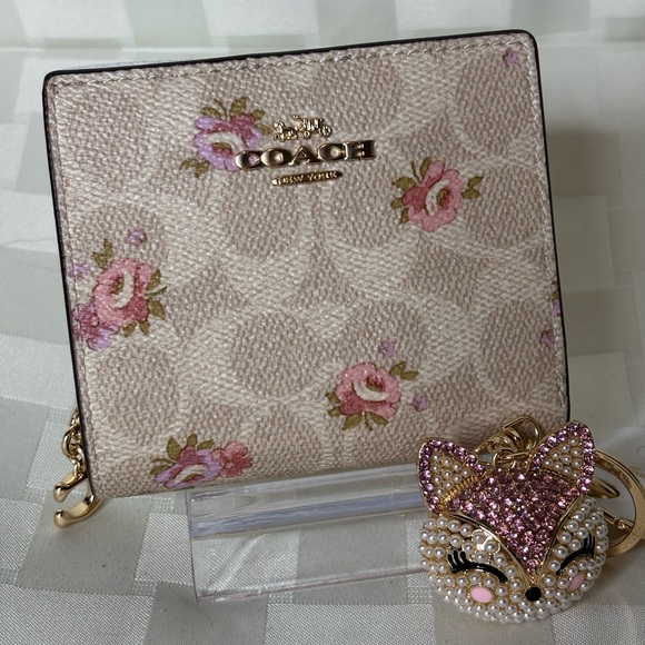 Coach | Bags | Coach Monogram Snap Wallet And Fox Bag Charmkeychain Nwt ...